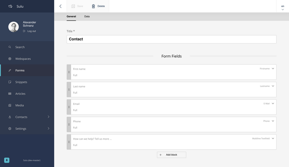 SuluFormBundle 2.0 released - Sulu